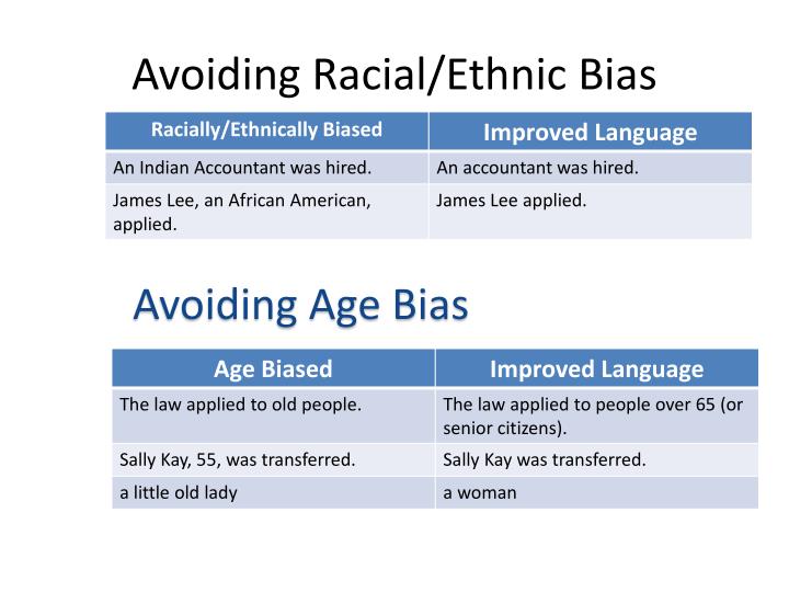 PPT - Using Bias-Free Language PowerPoint Presentation - ID:1979914