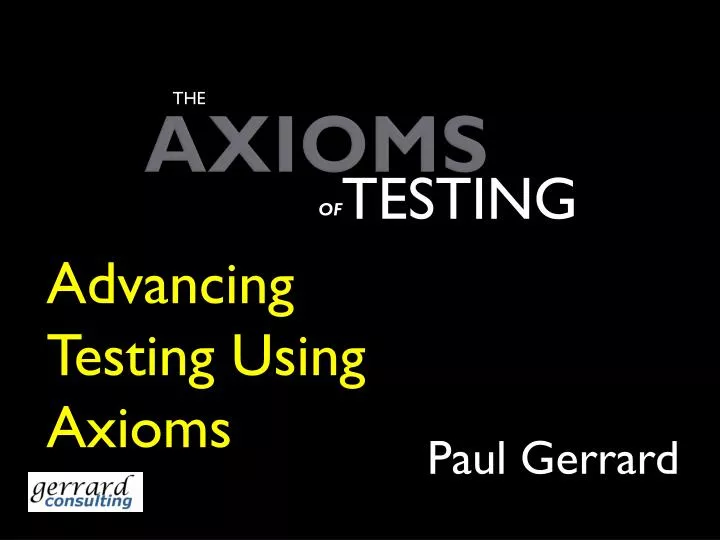 PPT - AXIOMS PowerPoint Presentation, free download - ID:1980325