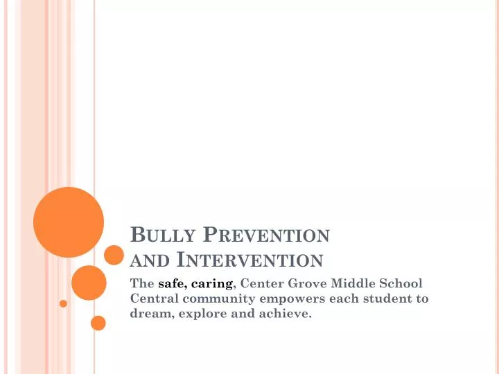 PPT - Bully Prevention and Intervention PowerPoint Presentation, free ...