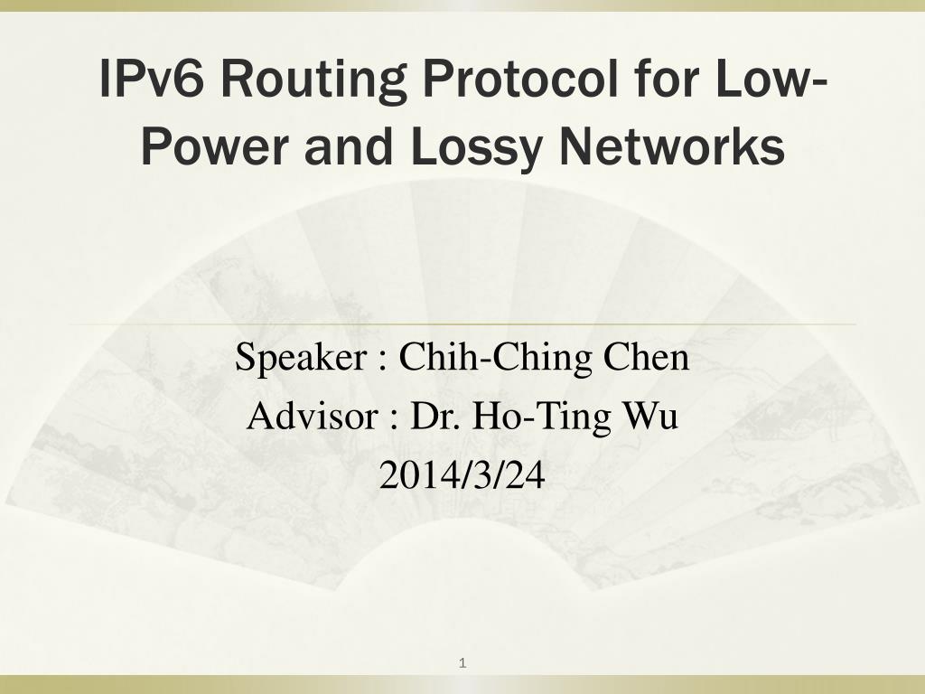 Ppt Ipv6 Routing Protocol For Low Power And Lossy Networks Powerpoint