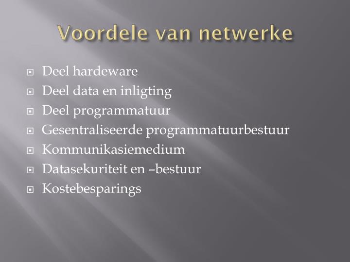 PPT - Basiese beginsels van netwerke PowerPoint Presentation - ID:1981266