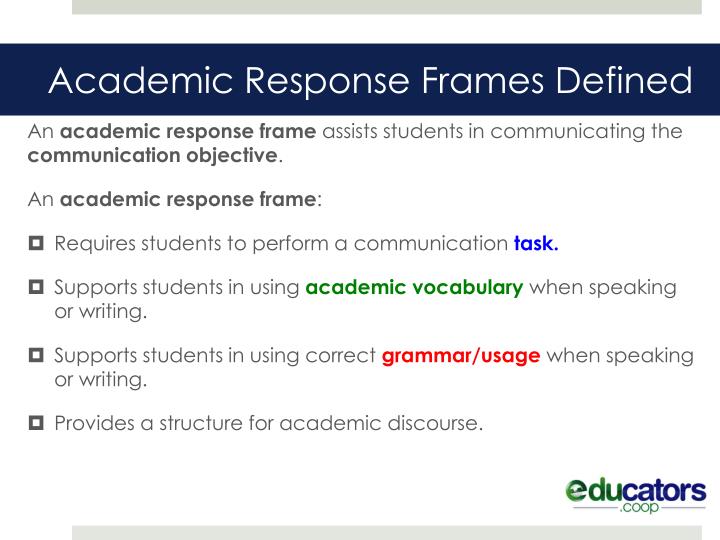 PPT - Designing Academic Response Frames PowerPoint Presentation - ID ...