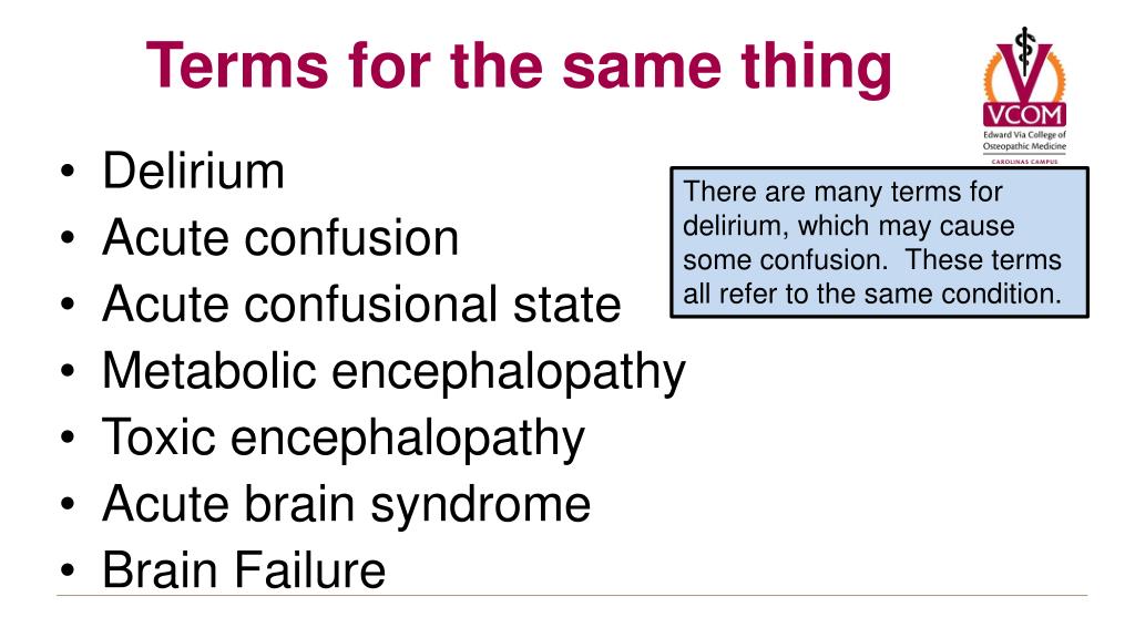 PPT - DELIRIUM: Acute Confusion in the Elderly PowerPoint Presentation ...