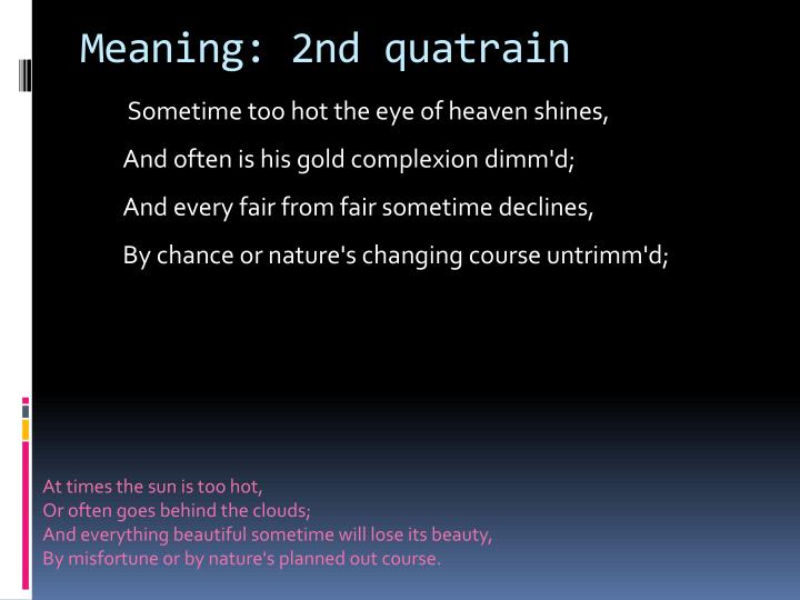 Quatrain Meaning