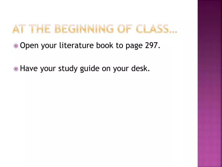 PPT - At the beginning of class… PowerPoint Presentation, free download ...