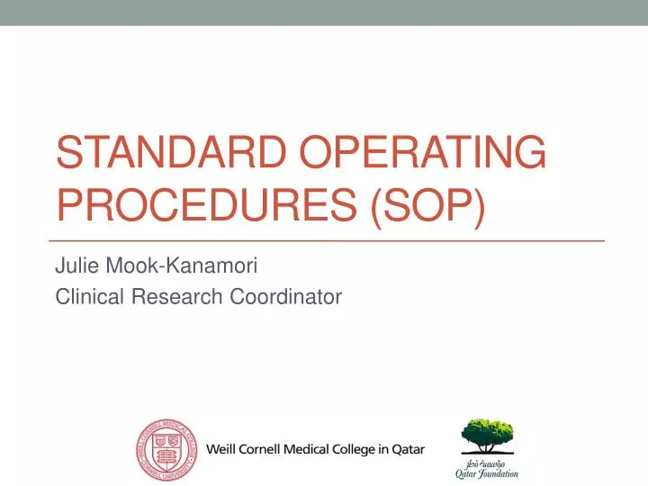 PPT - Standard Operating Procedures (SOP) PowerPoint Presentation, free ...