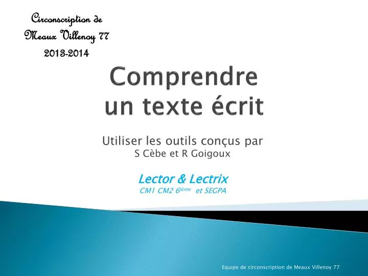 PPT - Comprendre un texte écrit PowerPoint Presentation, free download - ID:1985031