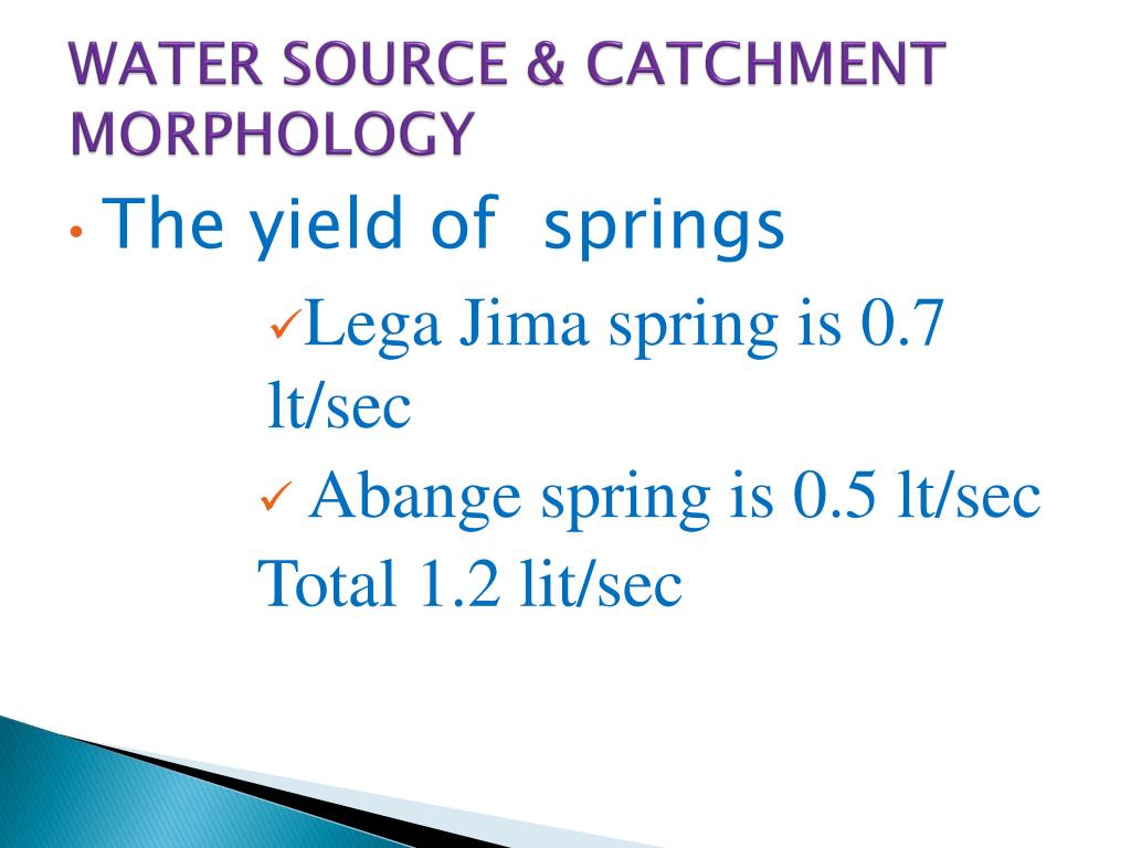 PPT - Experience of CDF Application: Gochor Gravity Spring Water Supply ...