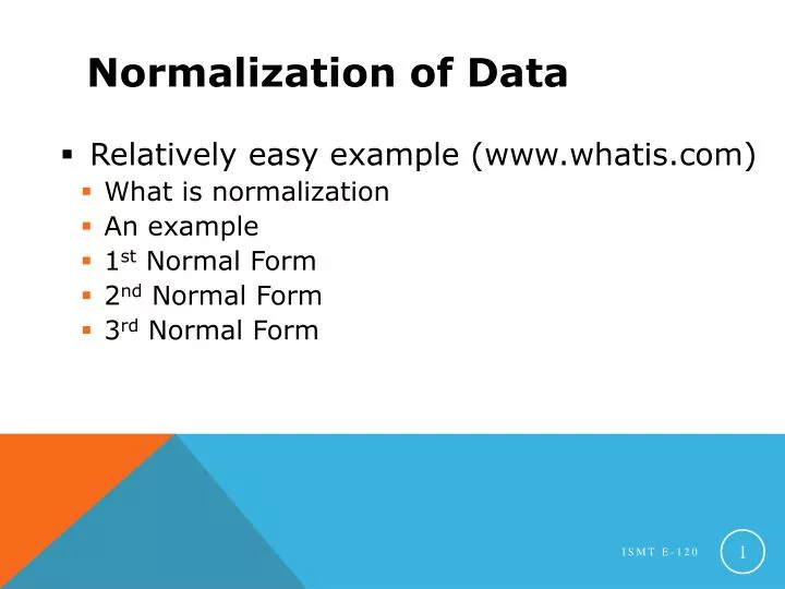 PPT - Normalization of Data PowerPoint Presentation, free download - ID ...