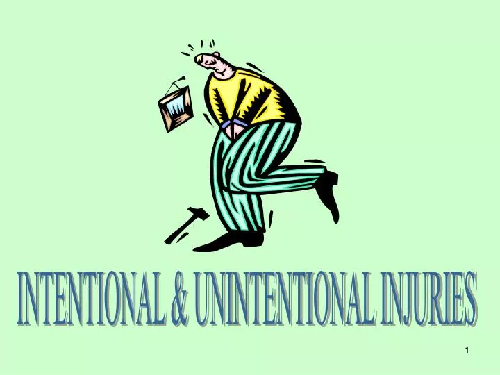 PPT - INTENTIONAL & UNINTENTIONAL INJURIES PowerPoint Presentation - ID ...