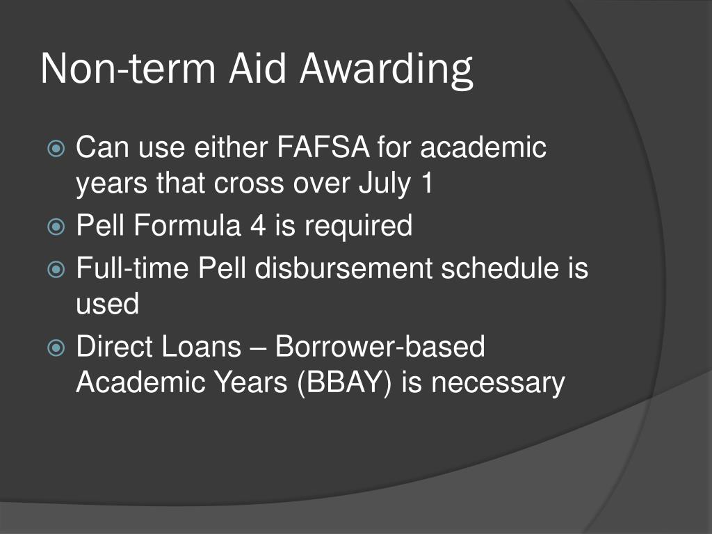 PPT - Non-term Financial Aid Delivery PowerPoint Presentation, free ...