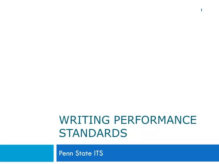 PPT - Writing Performance Standards PowerPoint Presentation, free ...