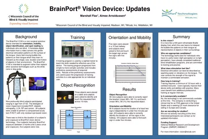 PPT - BrainPort ® Vision Device: Updates PowerPoint Presentation, free ...