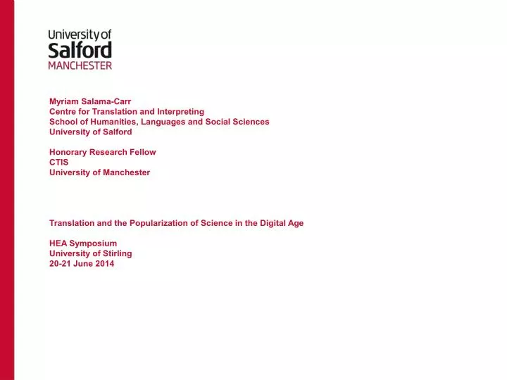 PPT - Introduction 1) The Popularization of Science The Popularization ...