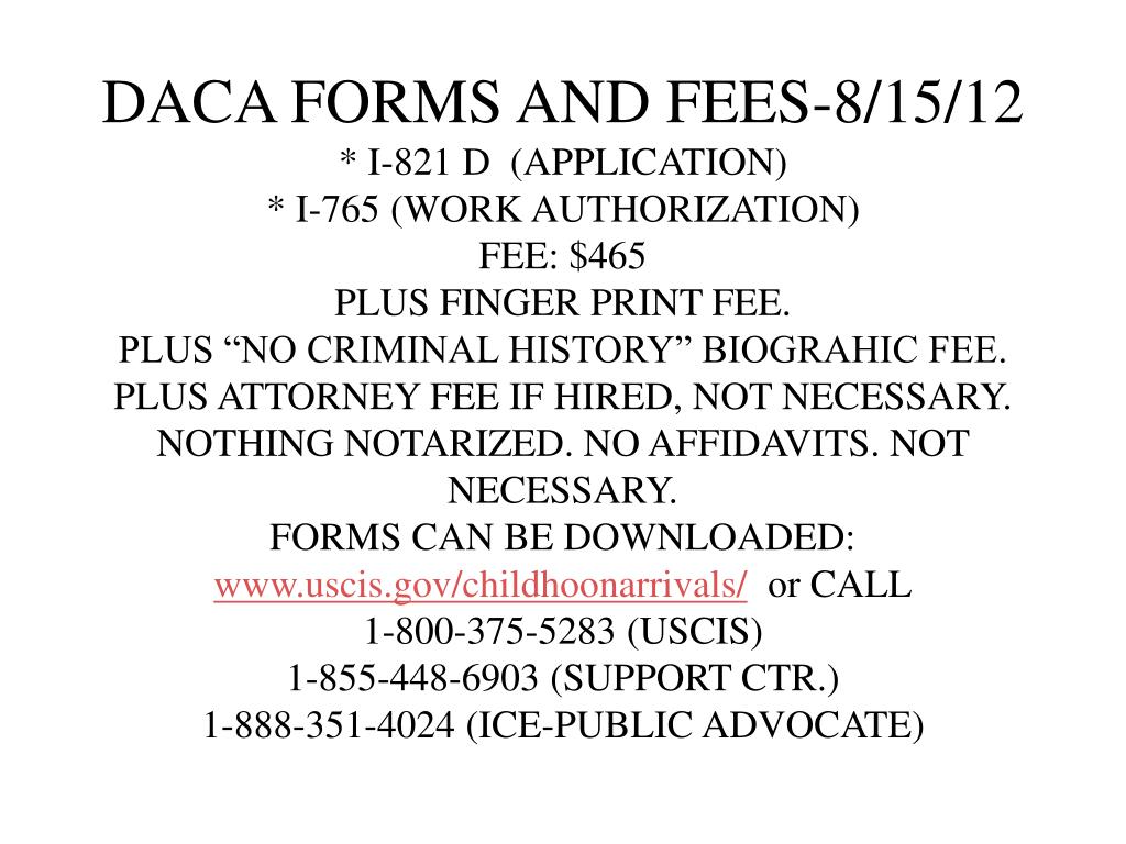 PPT - DEFERRED ACTION FOR CHILDHOOD ARRIVALS (DACA) AKA DREAM ACT 101 ...