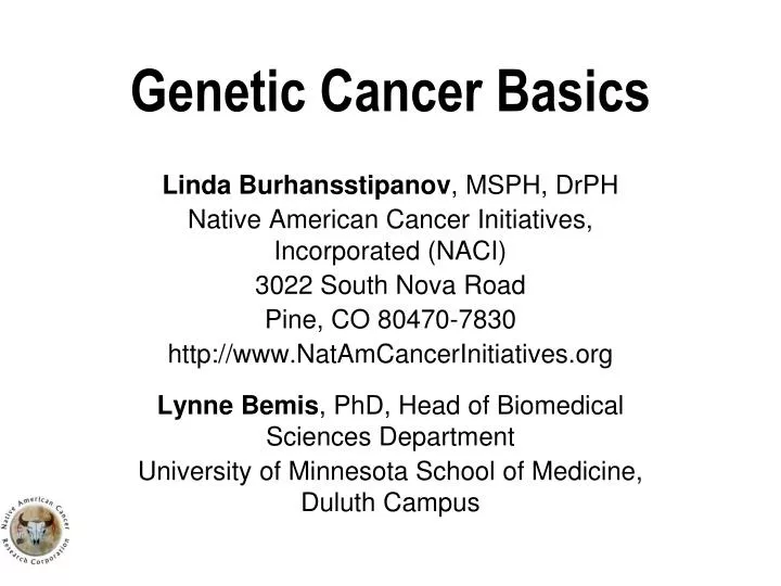 PPT - Genetic Cancer Basics PowerPoint Presentation, free download - ID ...