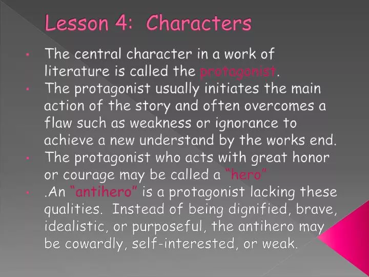 PPT - Lesson 4: Characters PowerPoint Presentation, free download - ID ...