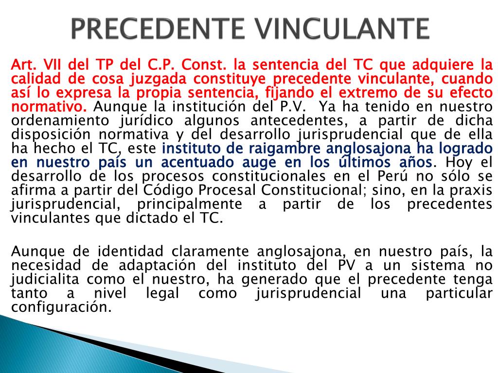 PPT - DIPLOMADO SOBRE PRECEDENTES VINCULANTES DE LA CORTE SUPREMA Y EL ...