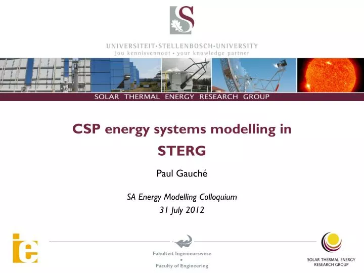 PPT - CSP energy systems modelling in STERG PowerPoint Presentation ...
