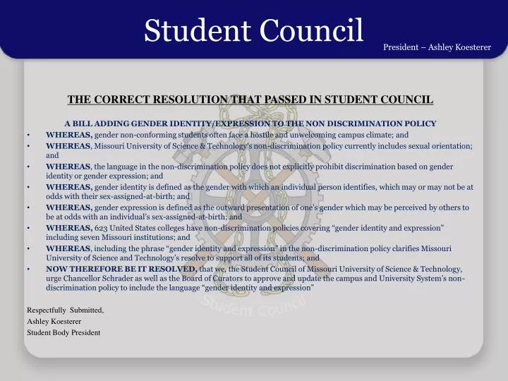 PPT - Student Council PowerPoint Presentation, free download - ID:1989868