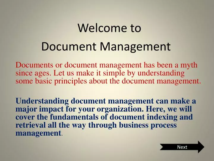 PPT - Document Management PowerPoint Presentation, free download - ID ...