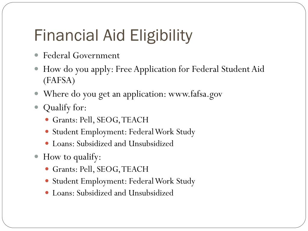 PPT - Financial Aid Eligibility PowerPoint Presentation, free download ...