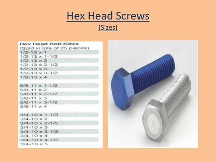 PPT - Fasteners : Screws PowerPoint Presentation - ID:1990214
