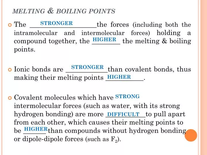 PPT - melting & boiling points PowerPoint Presentation, free download ...