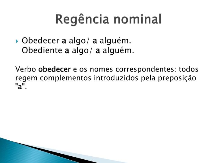 PPT - Regência nominal PowerPoint Presentation - ID:1990775