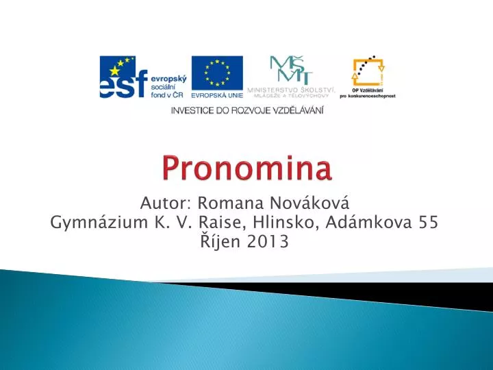 PPT - Pronomina PowerPoint Presentation, free download - ID:1991592