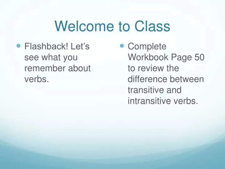PPT - Welcome to Class PowerPoint Presentation, free download - ID:1991789