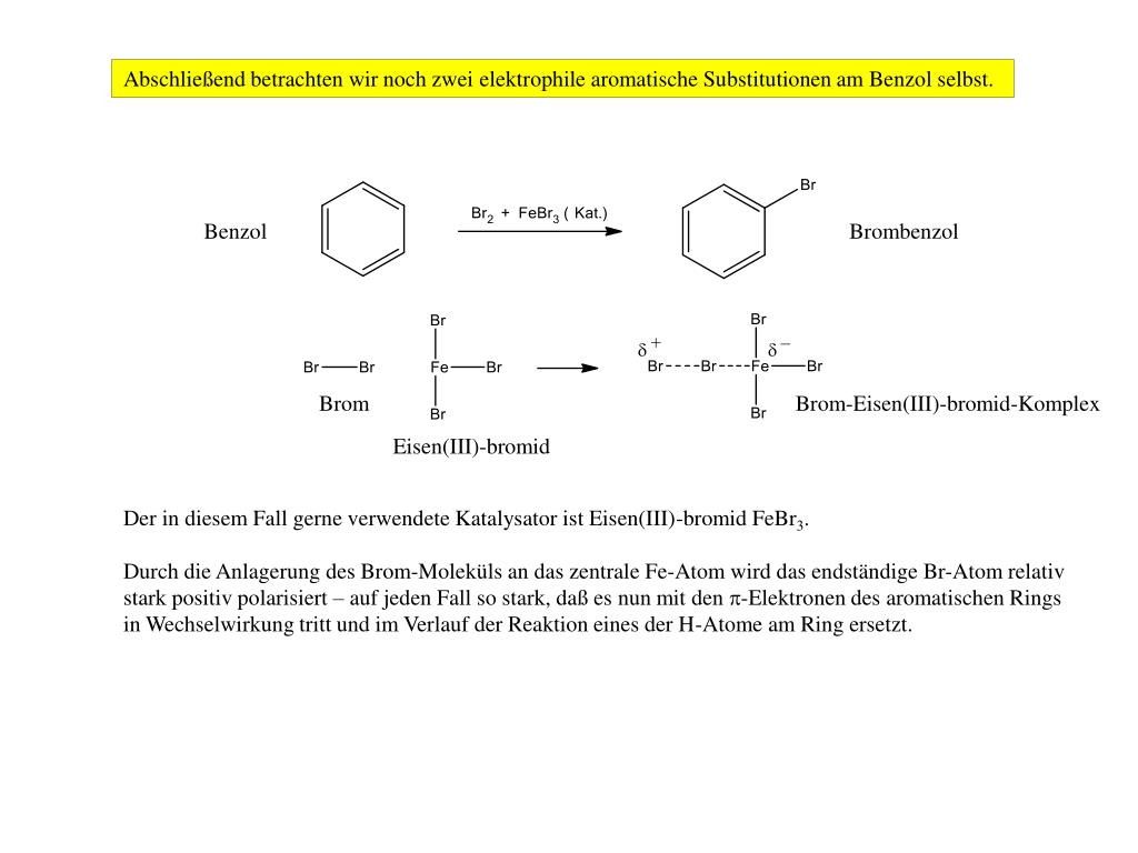 PPT - Elektrophile aromatische Substitution PowerPoint Presentation ...
