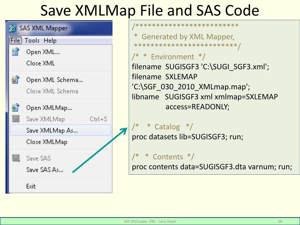Ppt Using Xml Mapper And Enterprise Guide To Read Data And Metadata From An Xml File