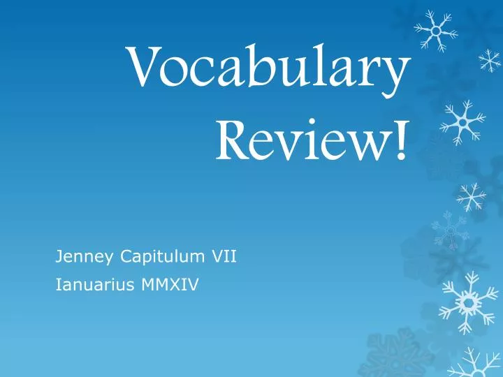 PPT - Vocabulary Review! PowerPoint Presentation, free download - ID ...