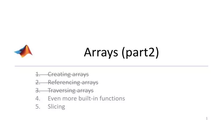 PPT - Arrays (part2) PowerPoint Presentation, free download - ID:1993294