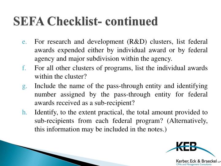 PPT - Preparing the SEFA PowerPoint Presentation - ID:1993478