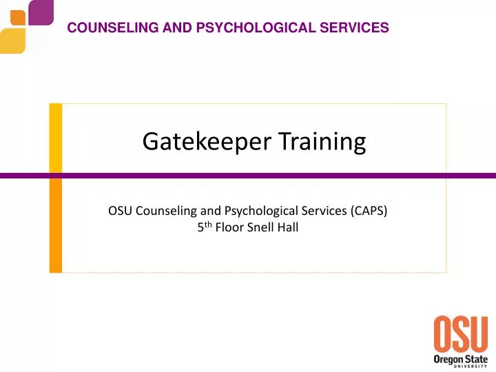 PPT - Gatekeeper Training PowerPoint Presentation, free download - ID ...