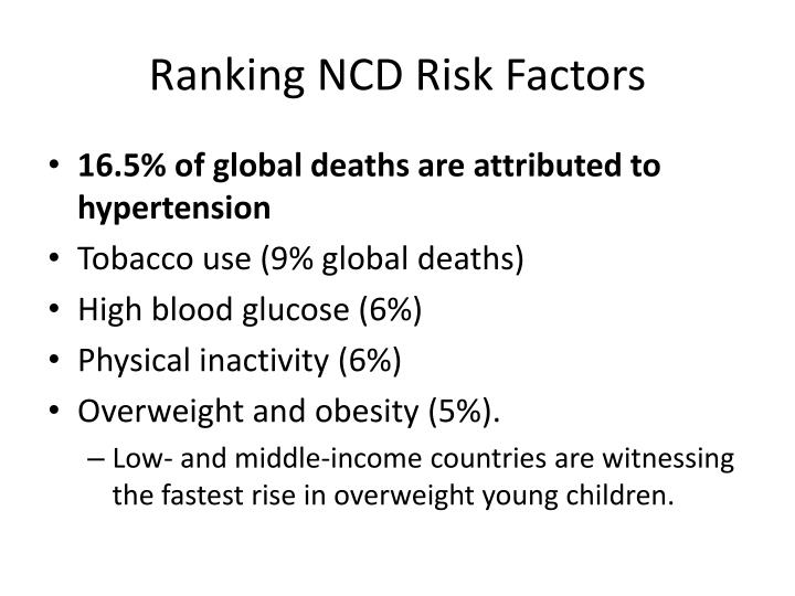 PPT - Noncommunicable Diseases NCD PowerPoint Presentation - ID:1993566