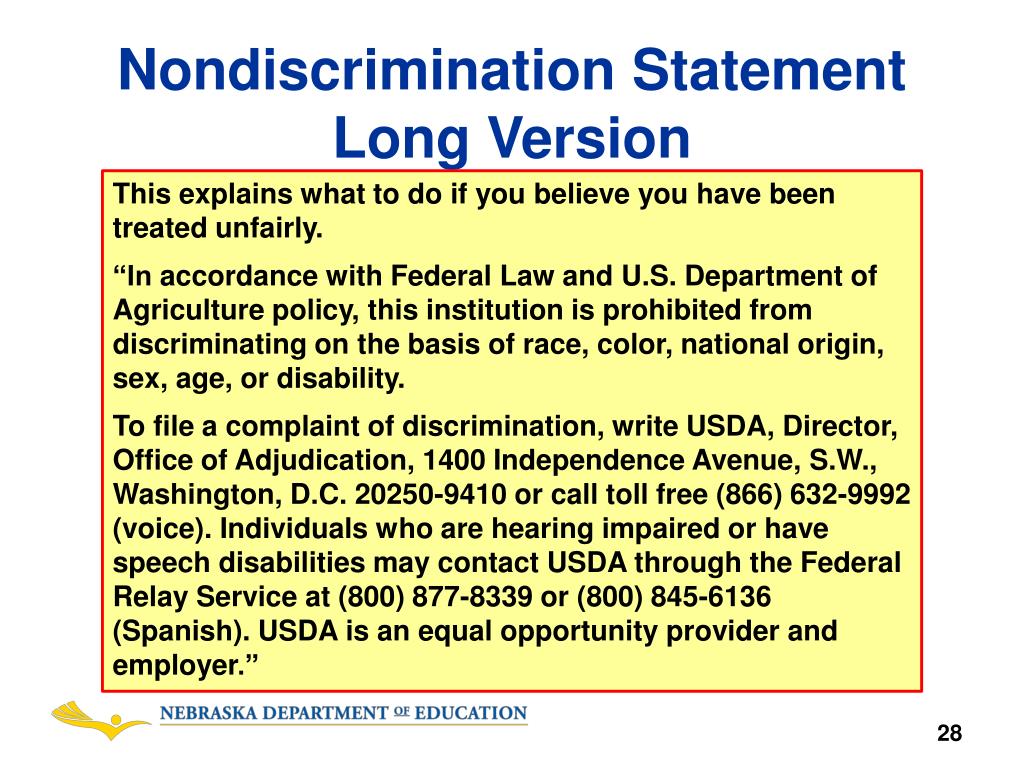 PPT - USDA Civil Rights Requirements and Child Nutrition Programs ...