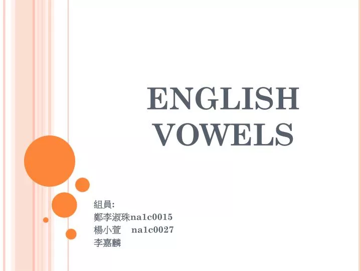 PPT - ENGLISH VOWELS PowerPoint Presentation, free download - ID:1994462