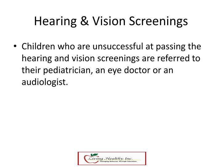 PPT - Hearing and Vision Screening Who, When, and Why PowerPoint ...