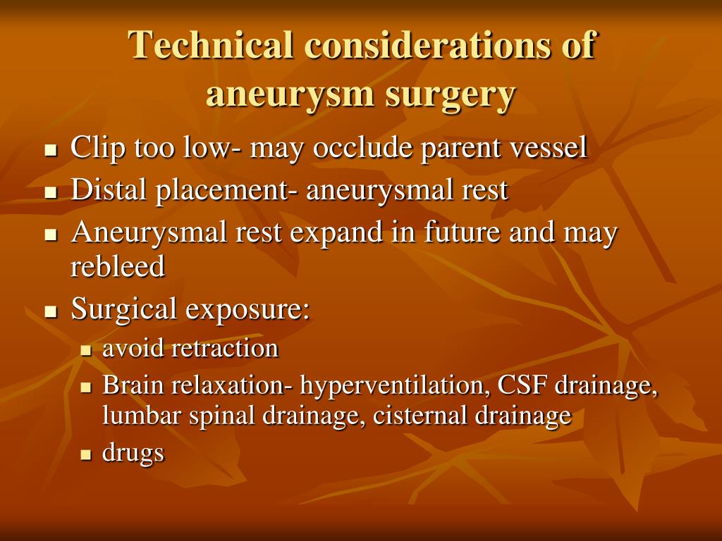 Ppt Treatment Of Intracranial Aneurysms Powerpoint Presentation Free