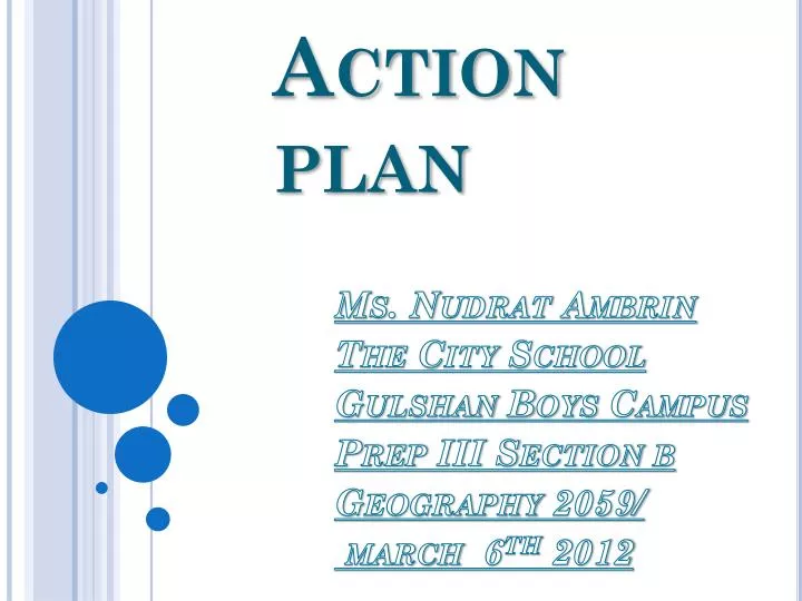 PPT - Action plan PowerPoint Presentation, free download - ID:1996113