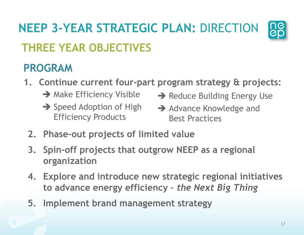 PPT - NEEP THREE-YEAR STRATEGIC PLAN: 2012-2015 BOARD APPROVED – 10/17 ...