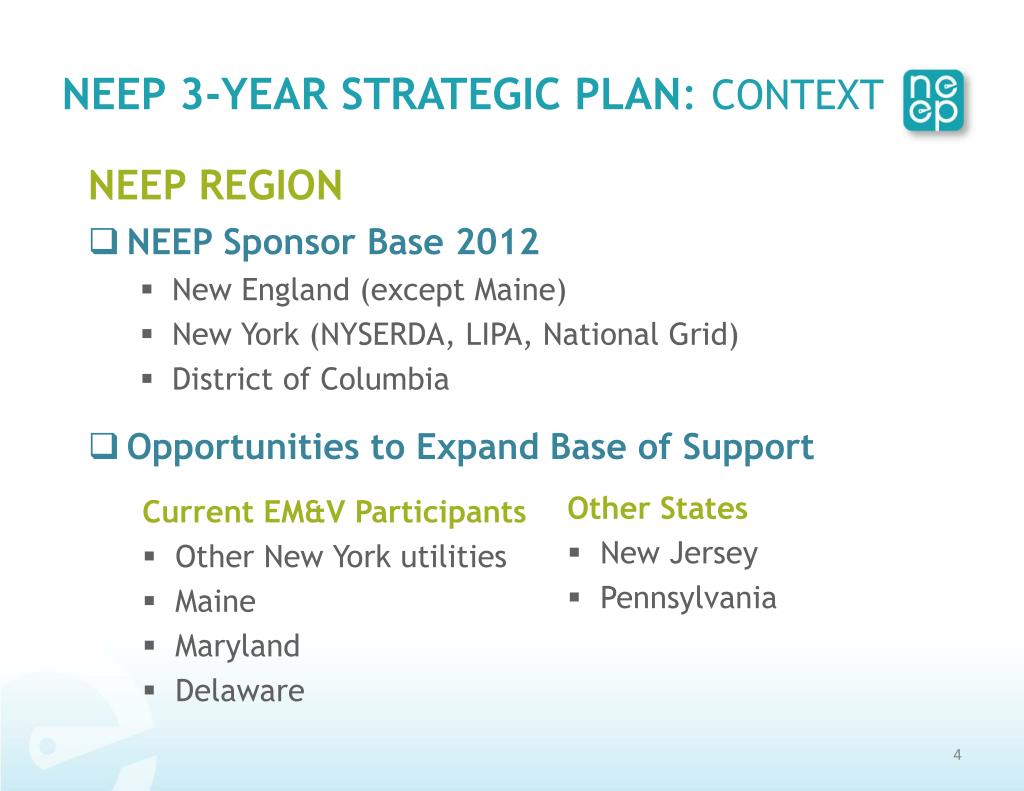 PPT - NEEP THREE-YEAR STRATEGIC PLAN: 2012-2015 BOARD APPROVED – 10/17 ...