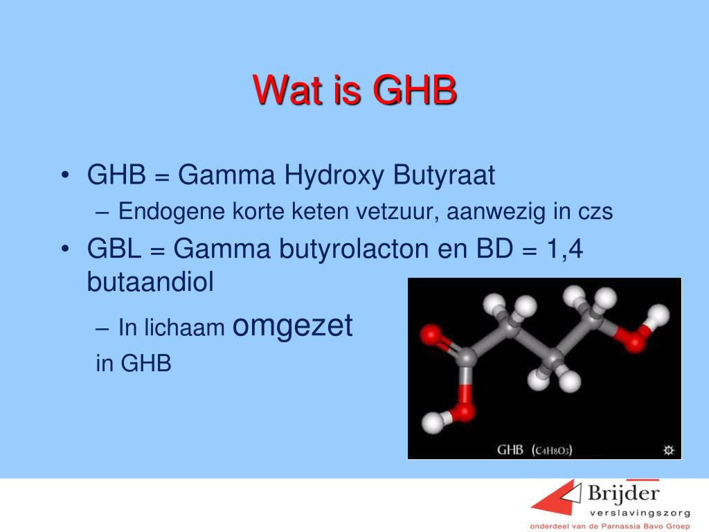 PPT - GHB, van “onschuldige” partydrug tot gevaarlijke harddrug ...