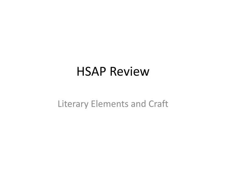 PPT - HSAP Review PowerPoint Presentation, free download - ID:1999200