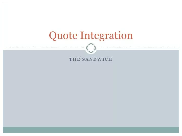 PPT - Quote Integration PowerPoint Presentation, free download - ID:1999431