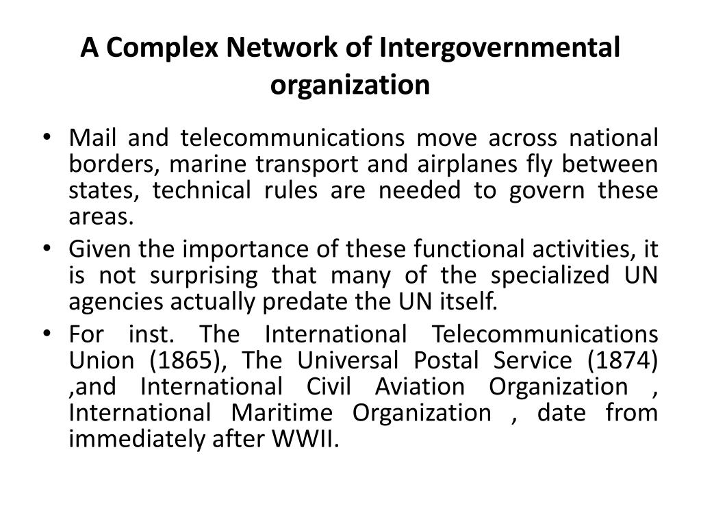 PPT - Intergovernmental Organizations , Nongovernmental organizations ...