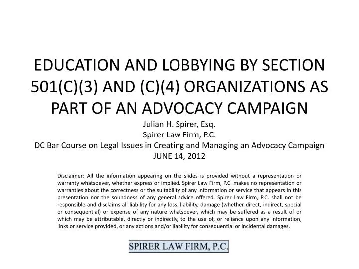 PPT - Creating and Operating a 501(c)(3) Organization: PowerPoint ...